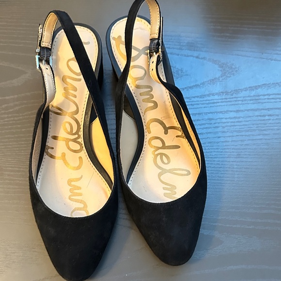 Sam Edelman | Shoes | Sam Edelman Black Slingback 2 Heels | Poshmark